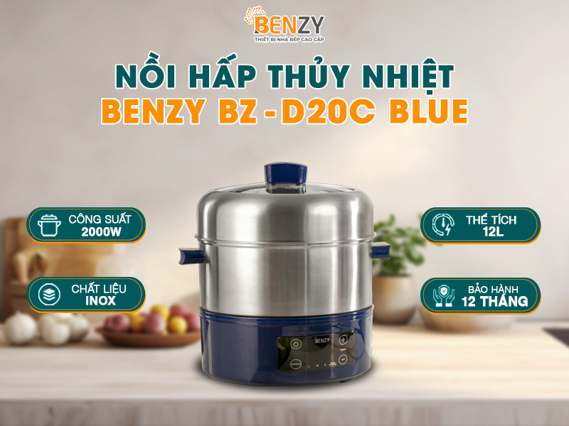 Nồi Hấp Thủy Nhiệt Benzy BZ-D20C BLUE